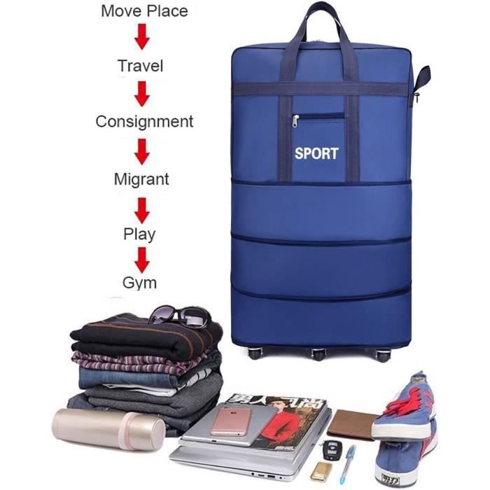Valise Pliable Extensible Et Légère Avec Roulettes, Bagage À Main ...