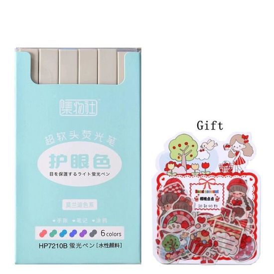 Morandi stylo marqueur Fluorescent Super doux, couleurs Pastel ...