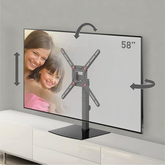 Barkan Pied TV Universel Support TV Piedestal pour ecrans 29 - 58 ...