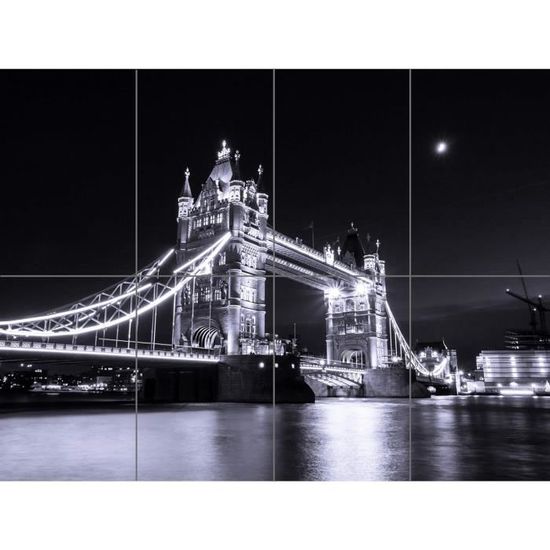 Tower Bridge At Night Xl Giant Panel Poster (8 Sections) La Tour Pont ...