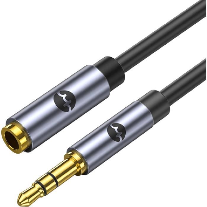 Rallonge Jack 3.5mm, Rallonge Prise Jack 3.5MM Câble D'extension Audio ...