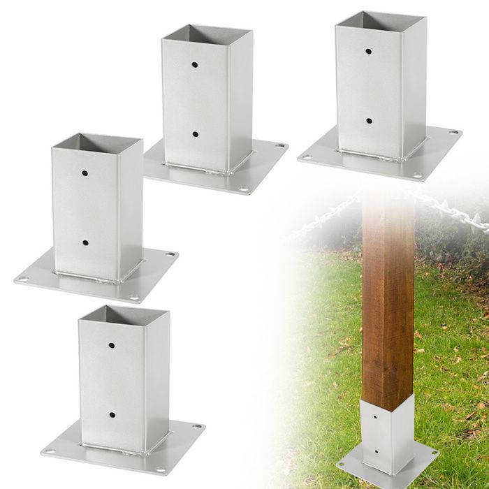 Hoviecole Pied de poteau carré Pied de poteau à visser Support de ...