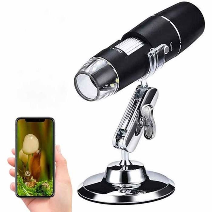 MICROSCOPE OPTIQUE Microscope Numérique WiFi - FOLAYA - Zoom - 8 LED ...