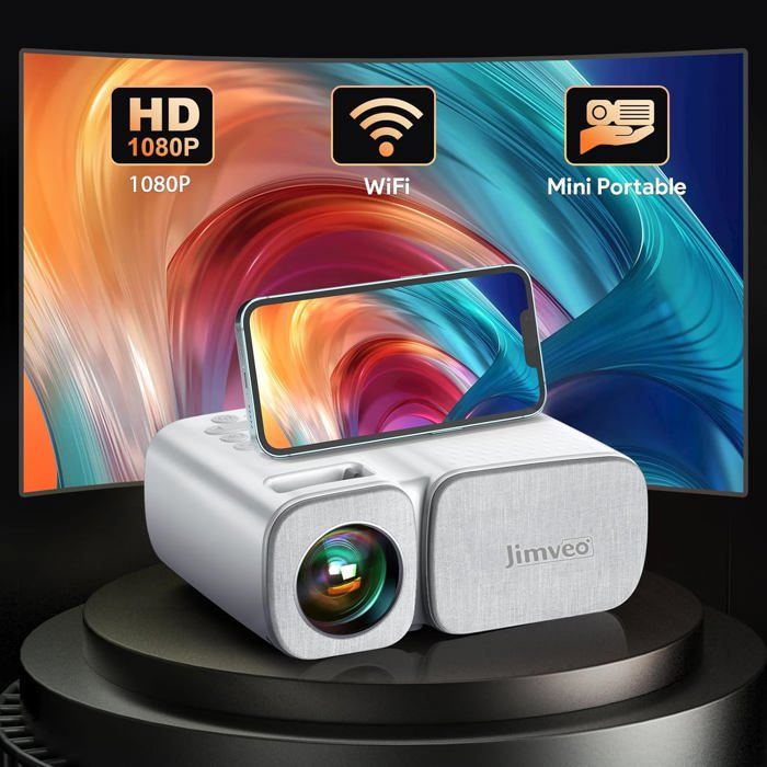 Videoprojecteur,1080P Mini Projecteur Portable,13000L Full Hd Wifi ...