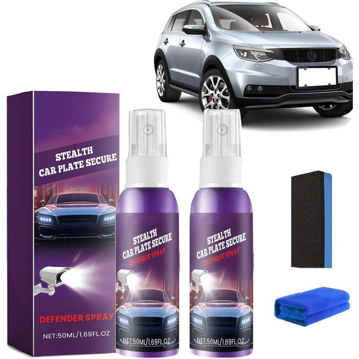 Car License Plate Spray invisible plaque licence, spray bloqueur de ...