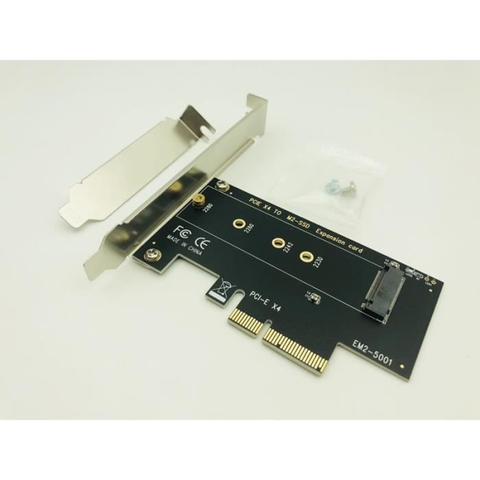 Adaptateur PCIE vers m2, carte'extension PCIE Nvme m.2 ssd, adaptateur ...
