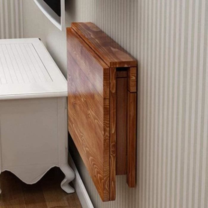 Table Murale Table Pliante Murale Table Murale en Bois Massif Table à ...