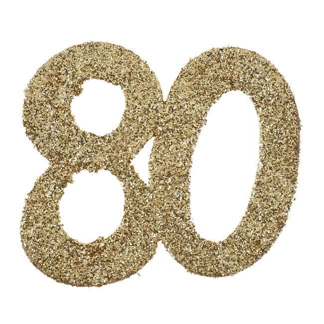 Confettis Anniversaire - Marque Inconnue - Chiffre 80 Pailleté Or - Lot ...