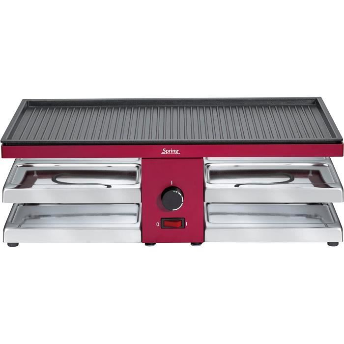 Raclette - Spring - 8 Fun - Plaque de grill en aluminium - Couleur ...