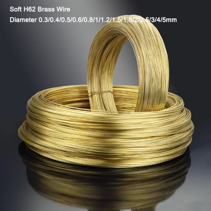 Câble-fil - Fil de laiton souple H62 - Dia 0.6mm - 1 mètre - Cdiscount ...