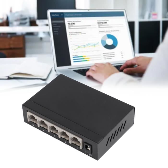 HURRISE Switch Ethernet 5 Ports Répartiteur Ethernet Gigabit Métal ...