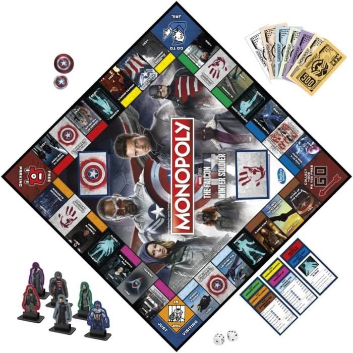 Monopoly Marvel Studios Jeu de société The Falcon and The Winter ...