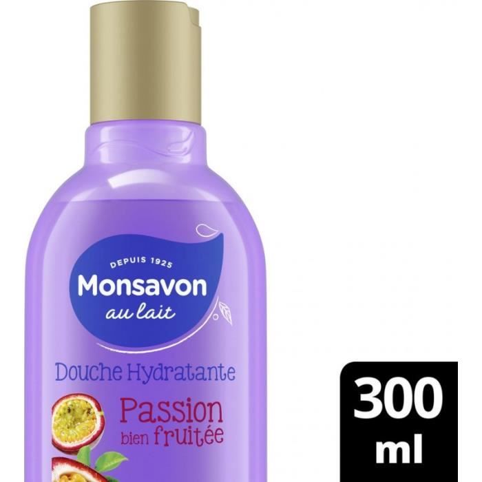 Monsavon Gel douche lait, passion & framboise - Cdiscount Au quotidien