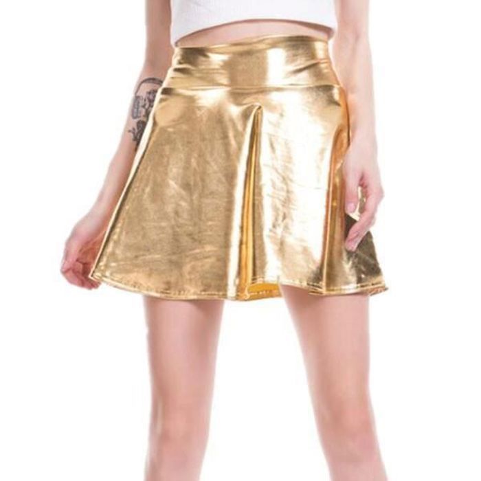 Jupe,Mini jupe plissée en PU pour filles, Sexy, bas court, mode, danse ...