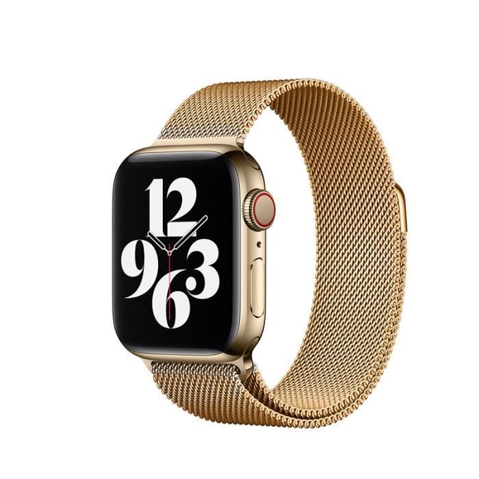 Bracelet Milanais en Acier Inoxydable pour Apple Watch 7 8,Boucle ...