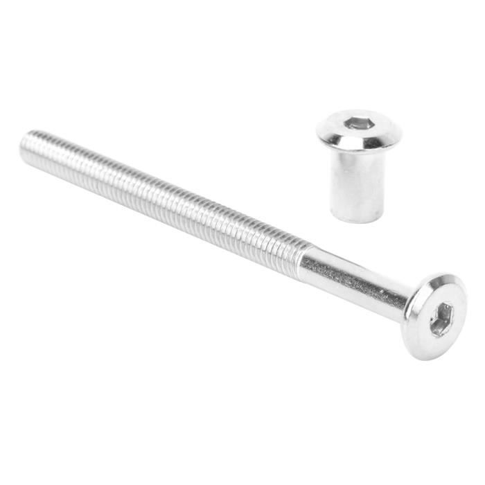 Kit d'écrou de vis en acier au carbone nickelé 12 mm (M6 x 80 ...