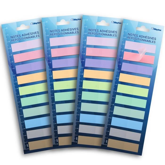 800 Marque-pages plastifiés repositionnables 10 mini blocs de 20 ...