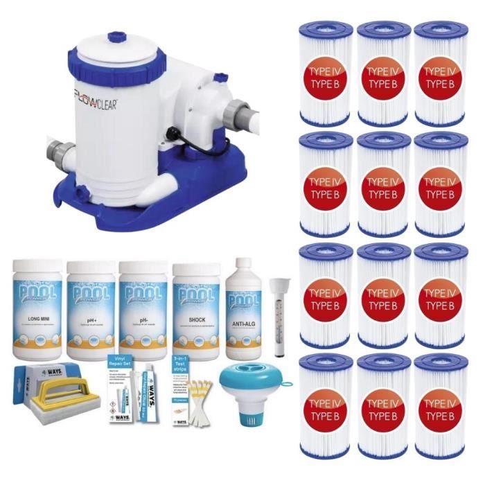 Ways Paquet Medium Deluxe And Pompe De Filtration 9463 Lu And 12 Filtres Type Iv Cdiscount Jardin