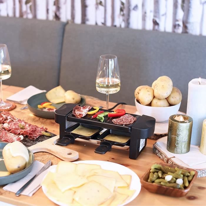 LIWI-DOC260 Appareil à raclette 2 Personnes, Métal, Noir[250 ...