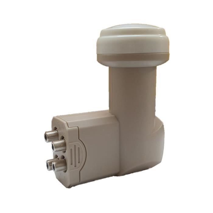 LNB QUATTRO HIGH GAIN 65 DB - FACT.BRUIT 0,1DB FULL HD 4K TNTSAT ASTRA ...