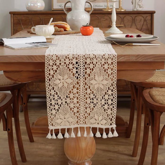Chemins De Table Au Crochet 30X120Cm Chemin De Table En Dentelle ...