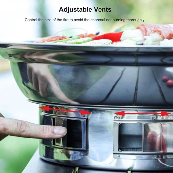 PHOJEWI Korean Charcoal Barbecue Small Charcoal Barbecue 14.1 Inch ...