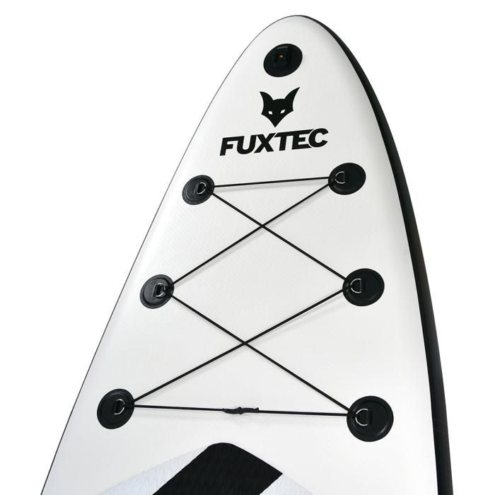 Stand Up Board gonflable FUXTEC 320 x 81 x 15 cm - blanc noir orange ...