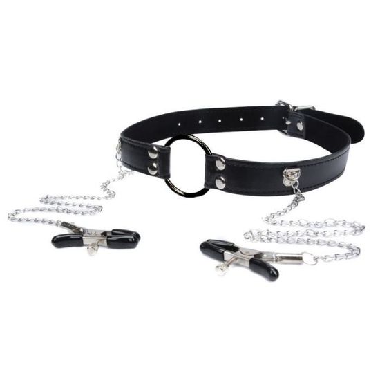 Pince à mamelon en chaîne, anneau torique, Fixation buccale, Clip de ...