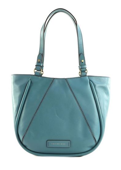 THE BRIDGE Sac shopper sky with gold bleu clair en cuir pour femme ...