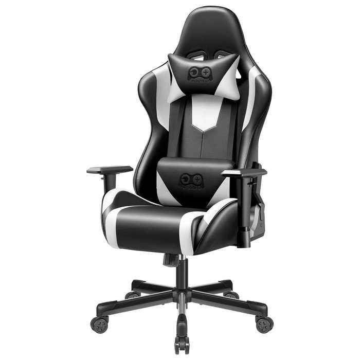 Chaise gaming ergonomique réglable en PU avec dossier inclinable 155 ...