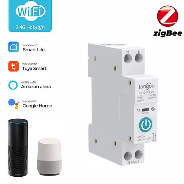 Zigbee sans mesure-32A-16A Tuya Wifi Smart Switch Sans Fil Circuit de ...