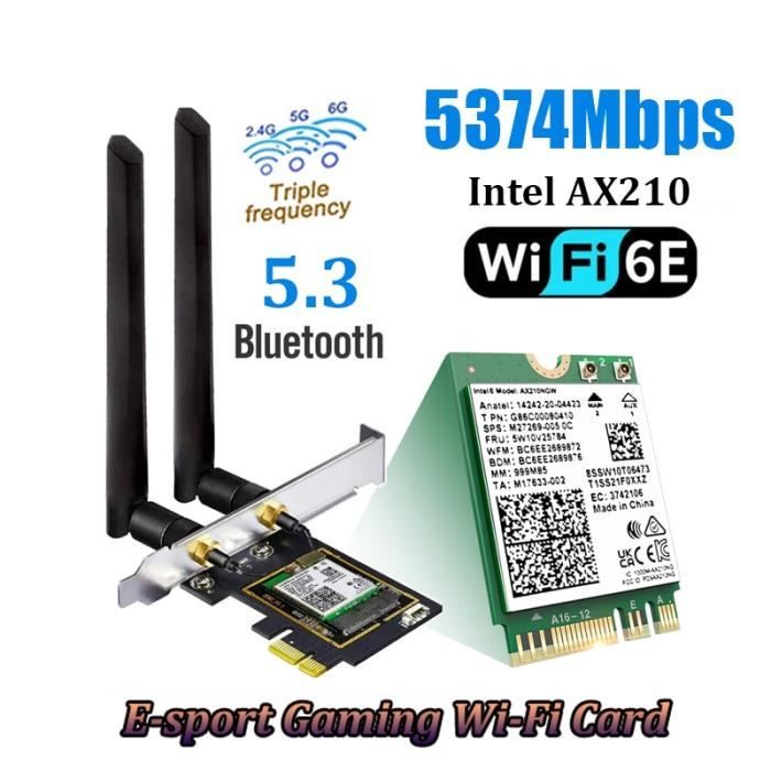 AX210-PCIE - Adaptateur Wi-fi Sans Fil 6e Intel Ax210 Pcie, Bluetooth 5.3, 5400 Mb-s, 802.11ax ...