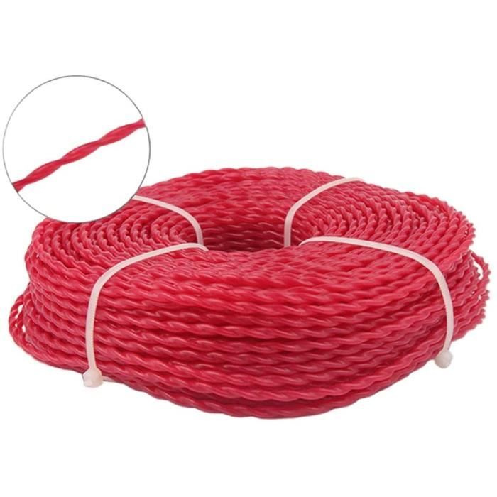 50 m Nylon Tondeuse Câble Cordon Ligne Strimmer Débroussailleuse Longue Brosse Ronde Coupe ...