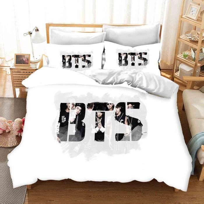 Bts Bangtan Boys Parures De Lit Avec Taies D'Oreiller, Literie 3D 100% Microfibre, Épaisse Et ...