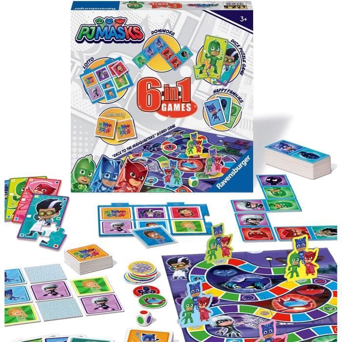 Ravensburger PJ Masks Compendium de Jeux 6 en 1 pour Enfants et ...