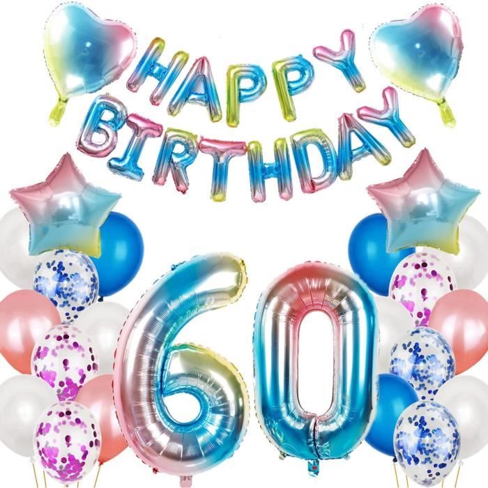 Ballons Gonflables Pour 60E Anniversaire - Rose - 60 Ans - Décoration D ...