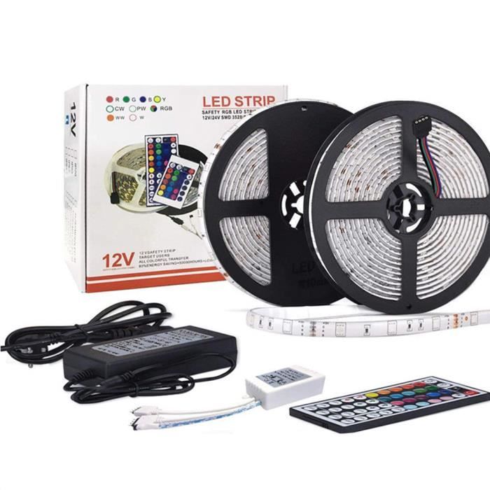 Juce® WiFi Ruban à Led Connectée 10M 600 LEDs 5050 RGB Étanche IP65 Kit ...