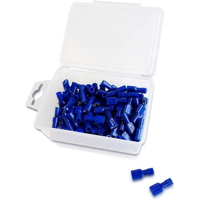 100 Pièces Cosse Électrique Plate Fermel, Connecteur à sertir, Nylon ...