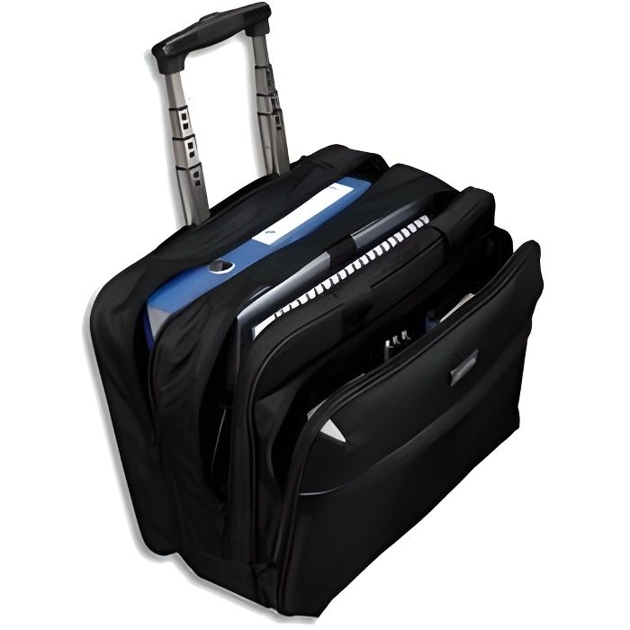 Pilot case trolley - JUSCHA - 4 compartiments - nylon - noir Noir ...