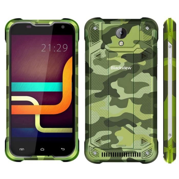 Blackview BV5000 4G LTE de téléphone étanche portable 5,0 pouces HD Quad Core Android 5.1 ...