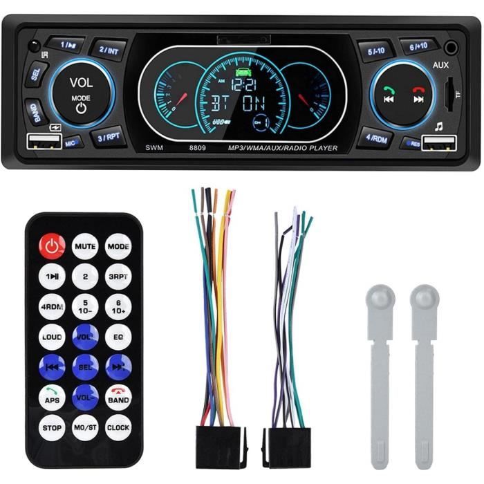 Autoradio Avec Bluetooth, 4 X 60W Autoradio Bluetooth Mains Libres Avec Bt-Usb-Aux-Tf, Radio Fm ...