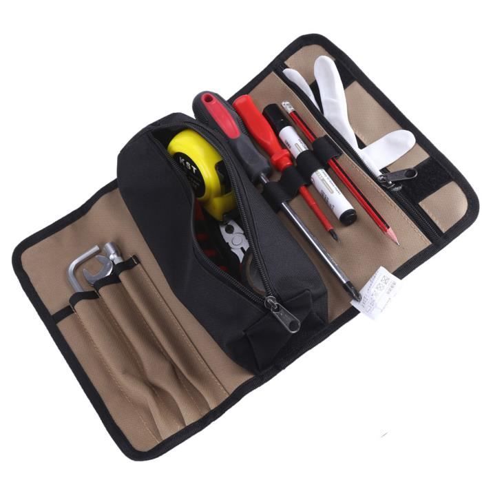DEX Sac à outils 36 x 25cm Tool Bag, Waterproof Tool Roll Organizer ...