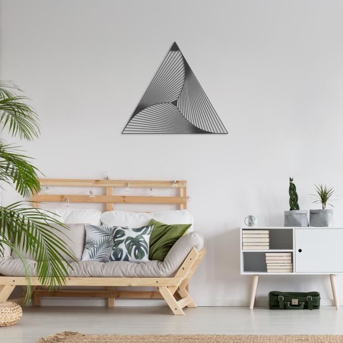 Décoration Murale en Métal Triangle cybernétique, Art Mural de Triangle ...