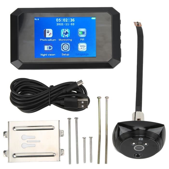 Drfeify visionneuse de porte intelligente 4.1in Doorbell Digital Viewer ...