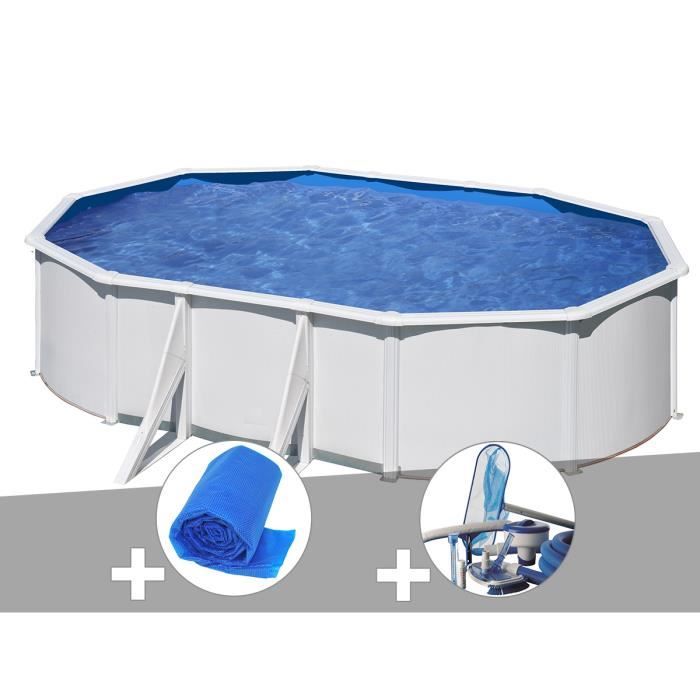 Kit piscine acier blanc Gré Atlantis ovale 5,27 x 3,27 x 1,32 m + Bâche ... Kit piscine acier blanc Gré Atlantis ovale 5,27 x 3,27 x 1,32 m + Bâche ...
