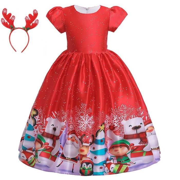 Robe De Soirée Noël Fille Enfant Robe De Princesse Noël Costumes