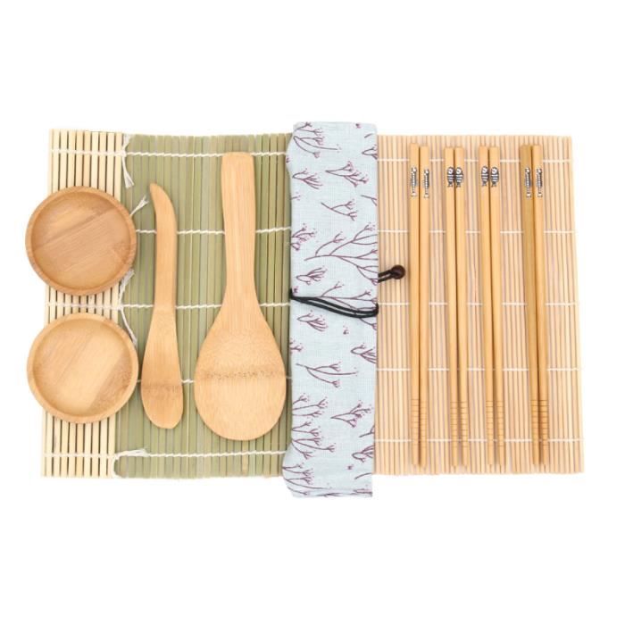 11pcs Sushi Making Kit Ustensile de cuisine en toile de bambou Outils ...