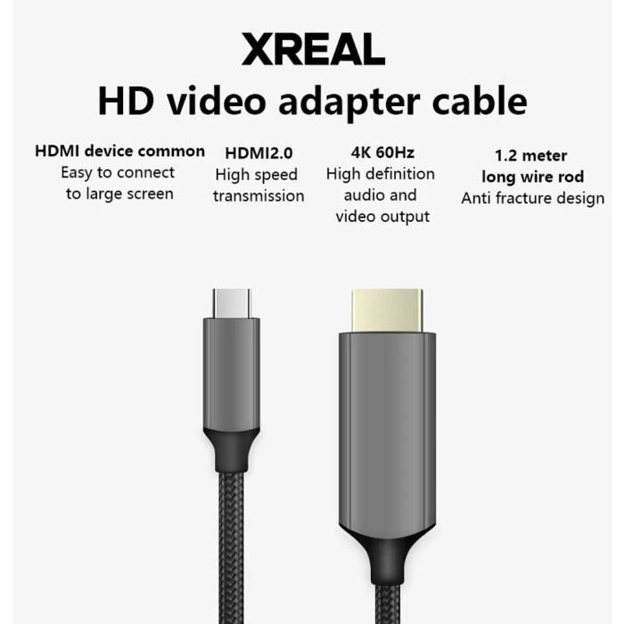 Casque réalité virtuelle - RNCYN - Nreal Air 2 - HDMI et USB-C - Multi ...