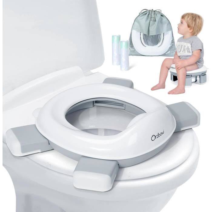 Orzbow Pot de Voyage Enfant Pliable,Pot Bebe Toilette avec 40 Pièces ...