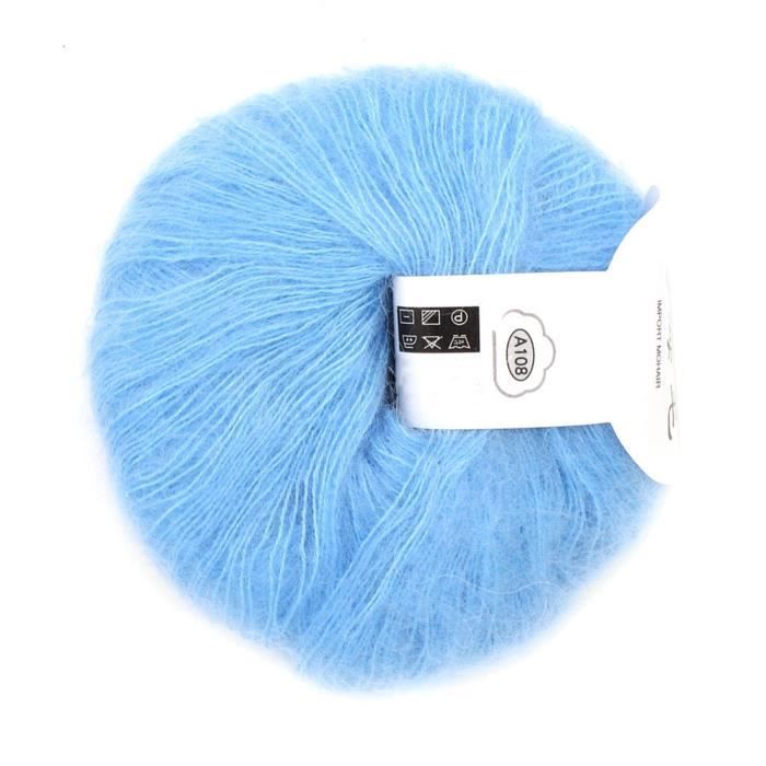 TMISHION Mohair d'Angola doux Tricot de Fil Long en Laine Mohair Doux d ...